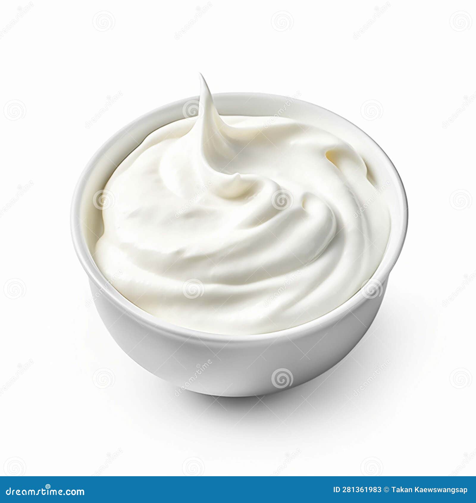 Yogurt Isolate ,white Background - Generative Ai Illustration Stock ...