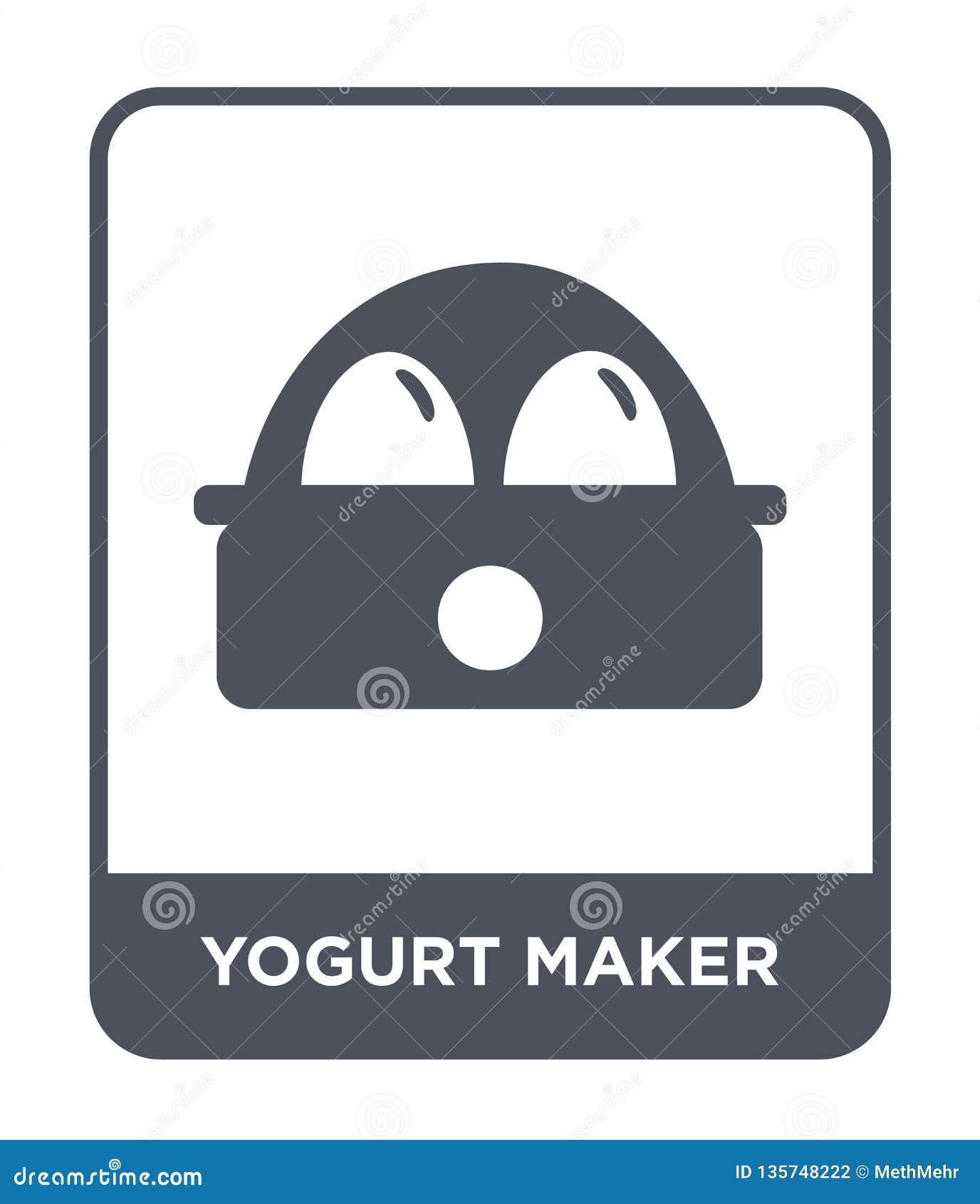 Yogurt Maker Icon in Trendy Design Style. Yogurt Maker Icon Isolated on ...