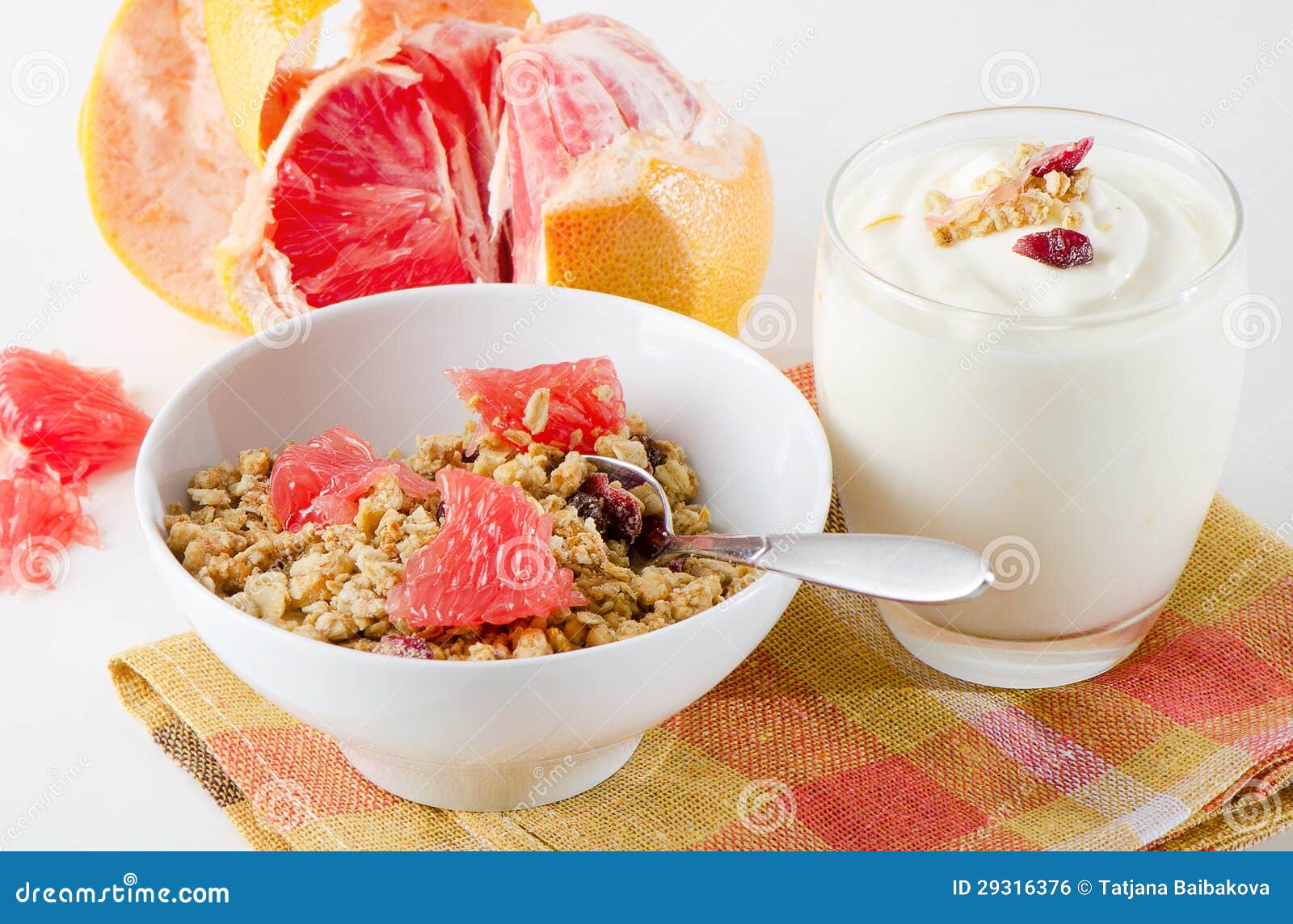 Yogurt with muesli stock photo. Image of white, healthy - 29316376