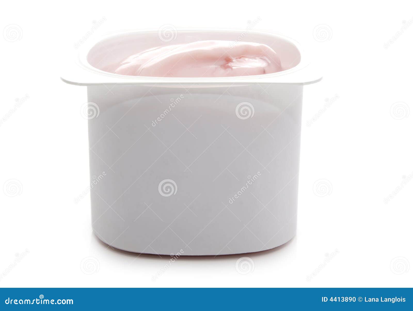 Yogurt in Plastic Container Stock Photo - Image of product, pink: 4413890