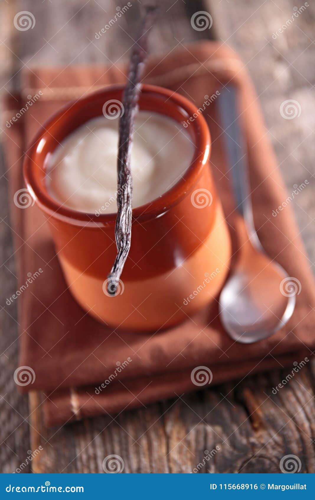 Yogurt in pot stock photo. Image of diet, nutrition - 115668916