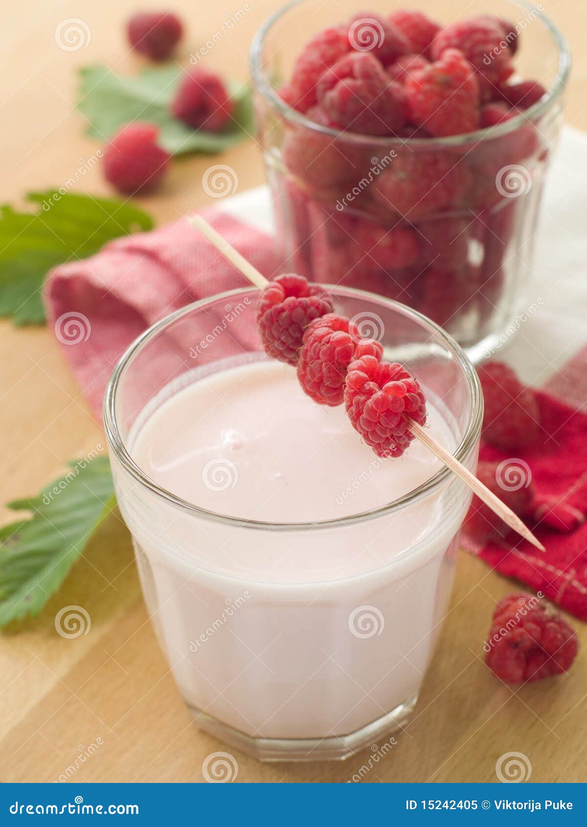Yogurt with raspberries stock image. Image of dessert - 15242405