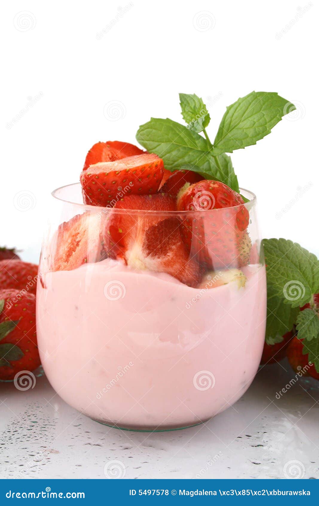 Yogurt strawberry stock photo. Image of breakfast, berries - 5497578