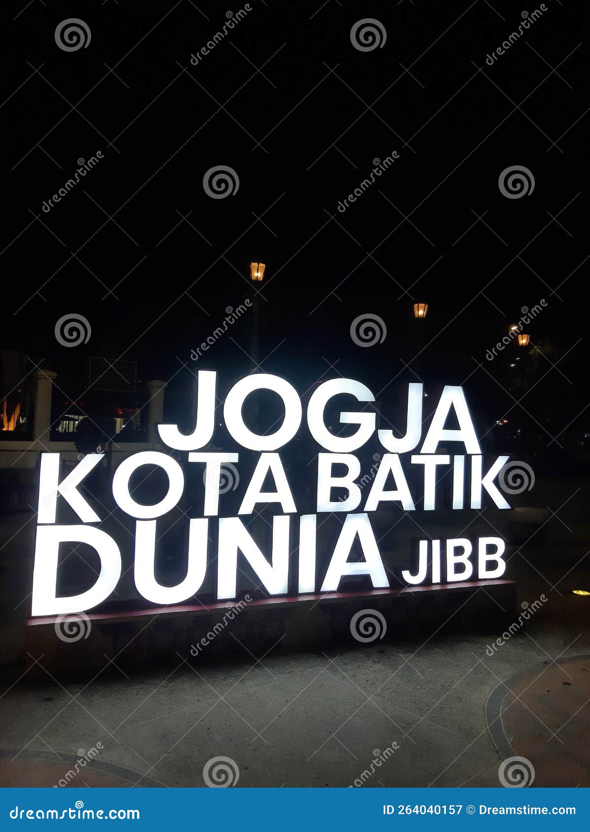 Yogyakarta is City of Batik Stock Image - Image of lighting, neon ...