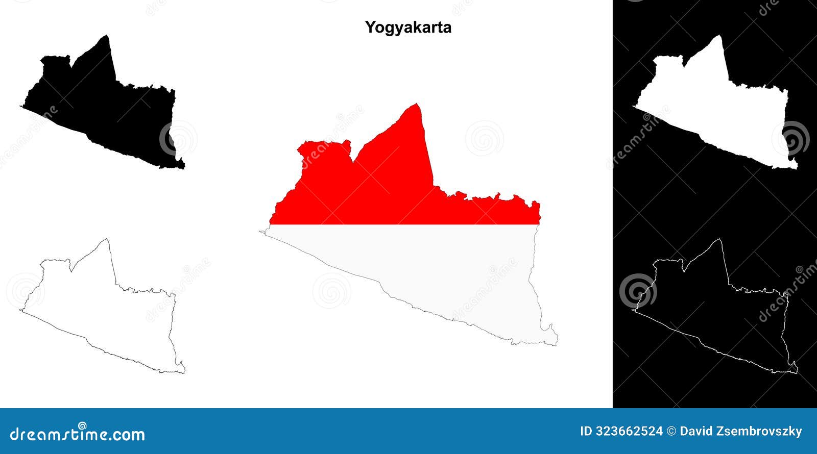 Yogyakarta Outline Map Vector Illustration | CartoonDealer.com #323662524