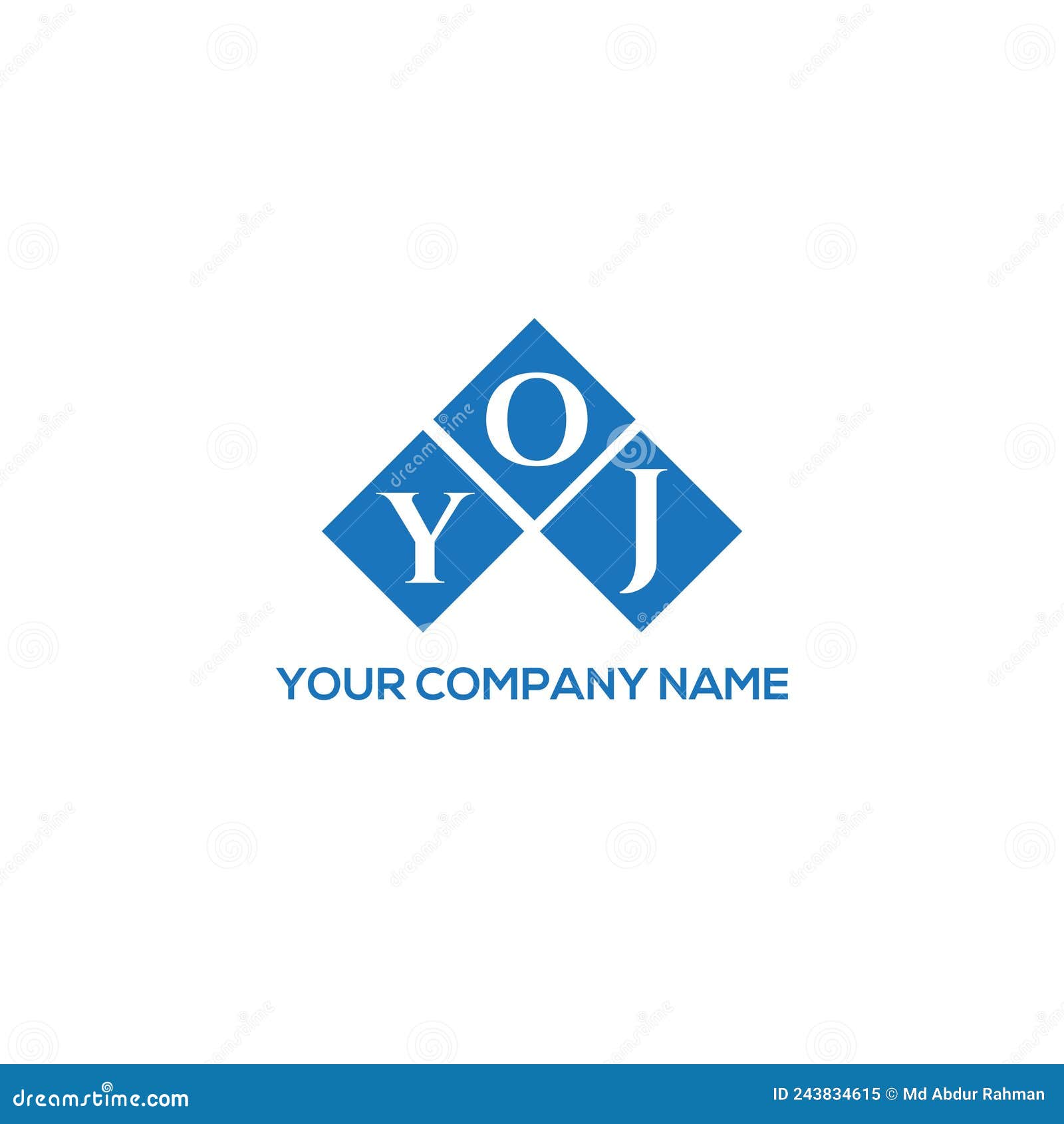 YOJ Letter Logo Design on White Background. YOJ Creative Initials ...
