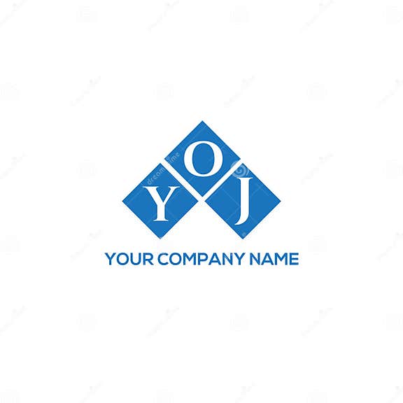 YOJ Letter Logo Design on White Background. YOJ Creative Initials ...