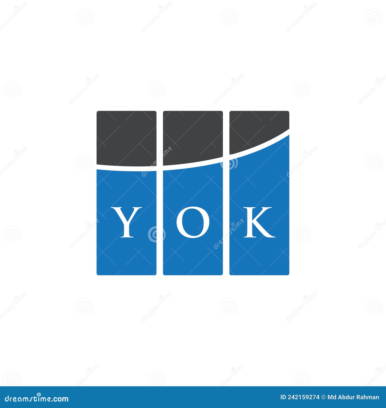 YOK Letter Logo Design on White Background. YOK Creative Initials ...