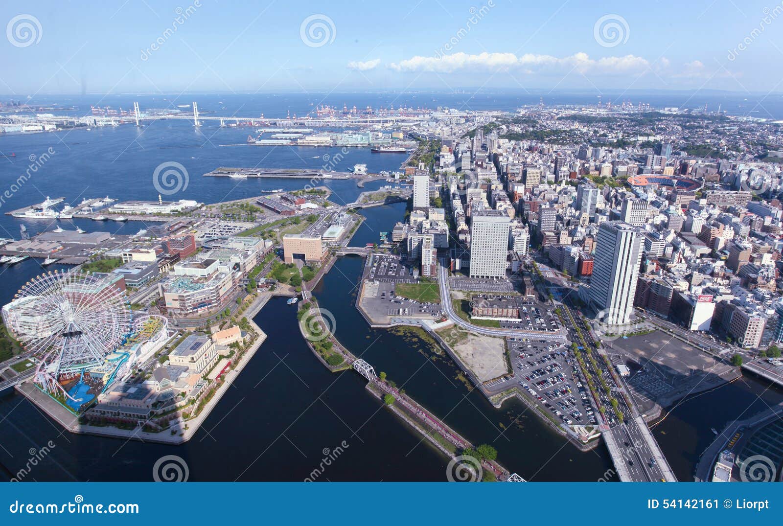 Yokohama Japan Skyline editorial photo. Image of building - 54142161