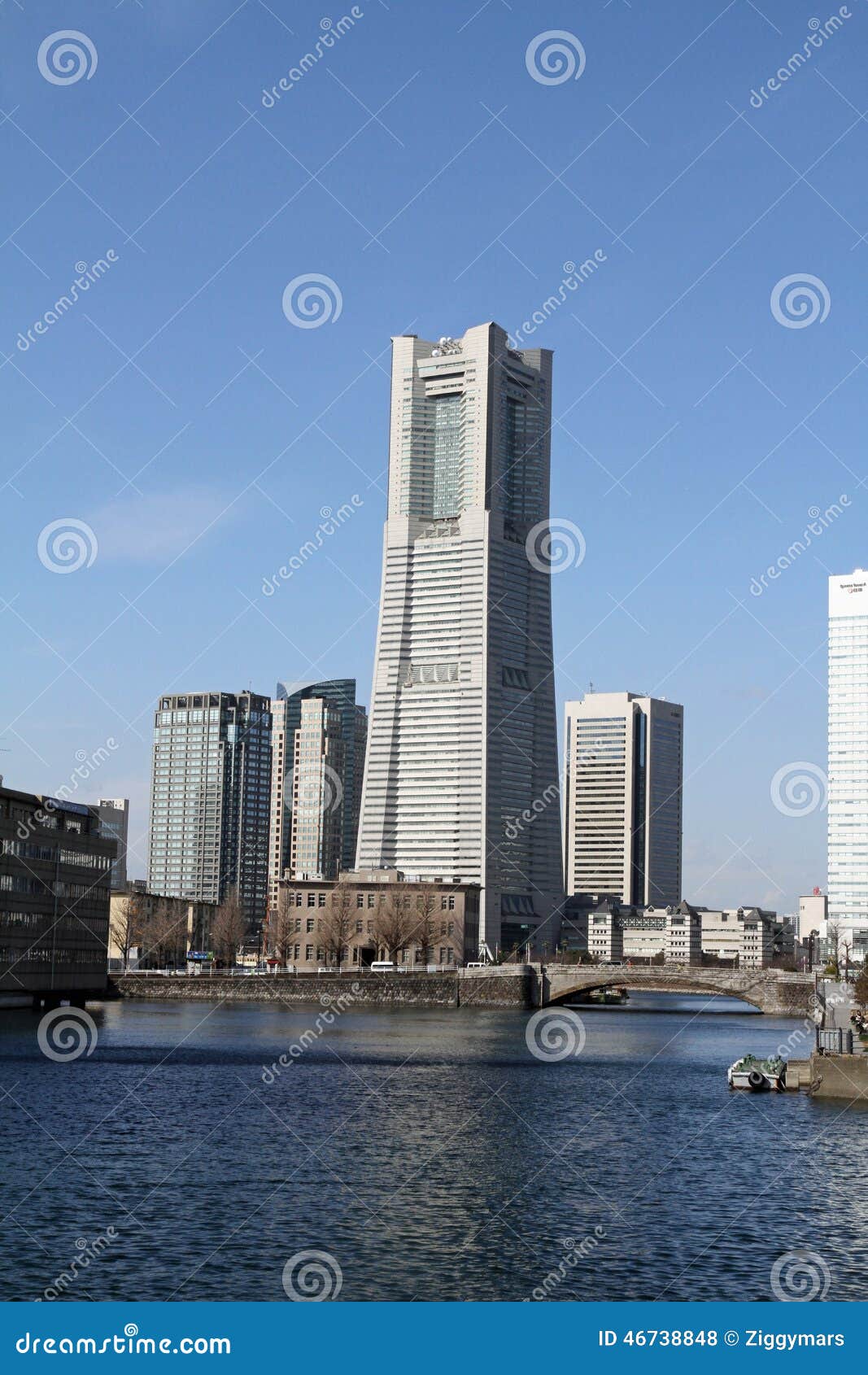 Landmark Tower In Yokohama With Top Deck Tallest Building Royalty-Free ...
