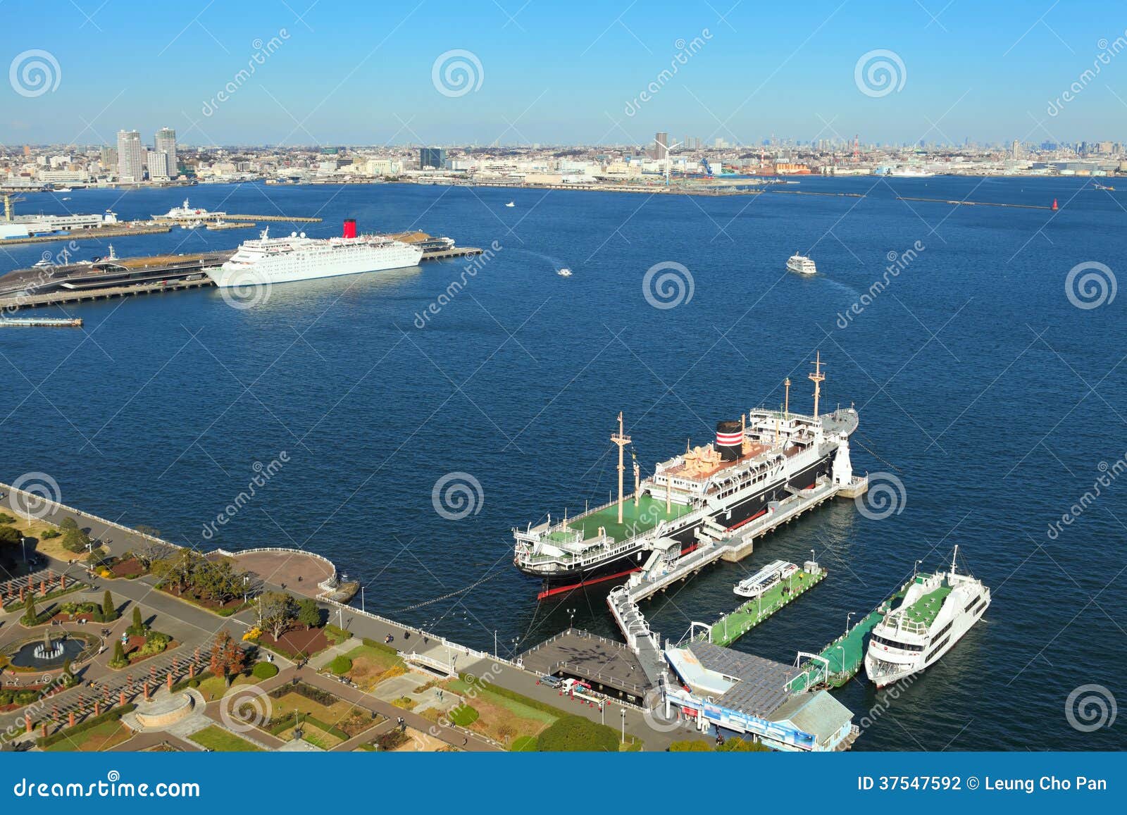 Yokohama port stock photo. Image of asian, cruise, port - 37547592