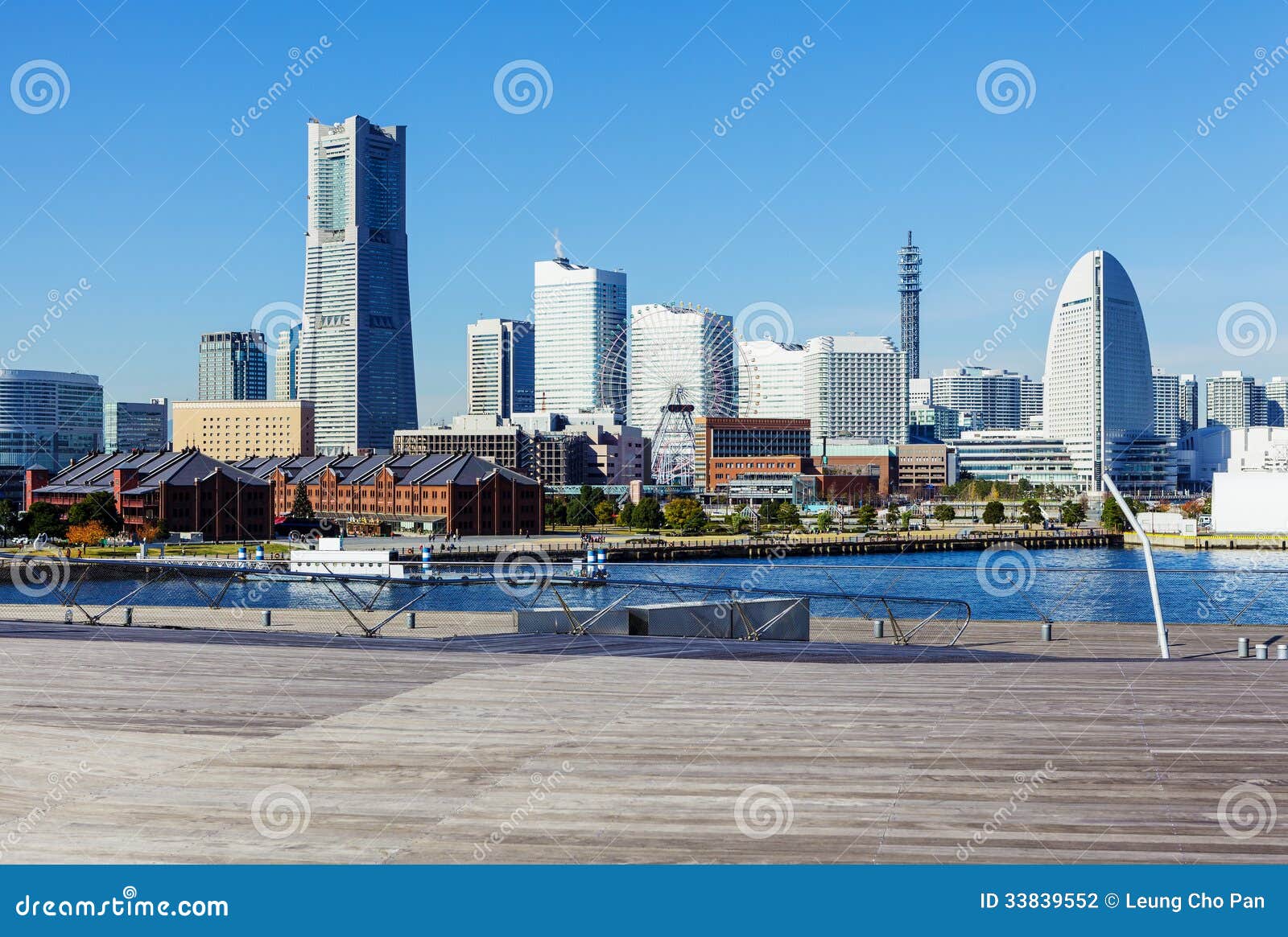 Yokohama skyline in Japan stock photo. Image of skyline - 33839552
