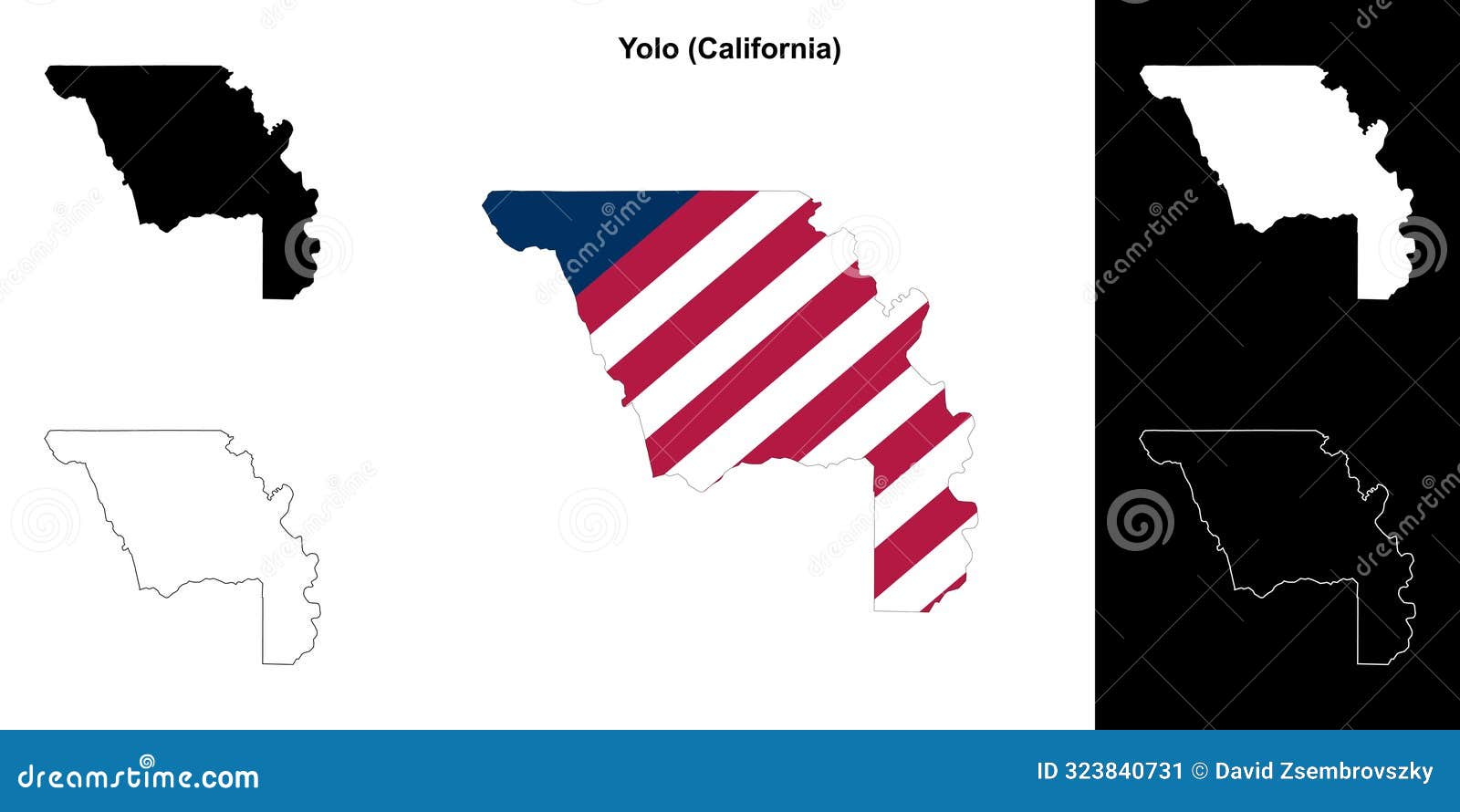 Yolo Outline Map Cartoon Vector | CartoonDealer.com #323840731