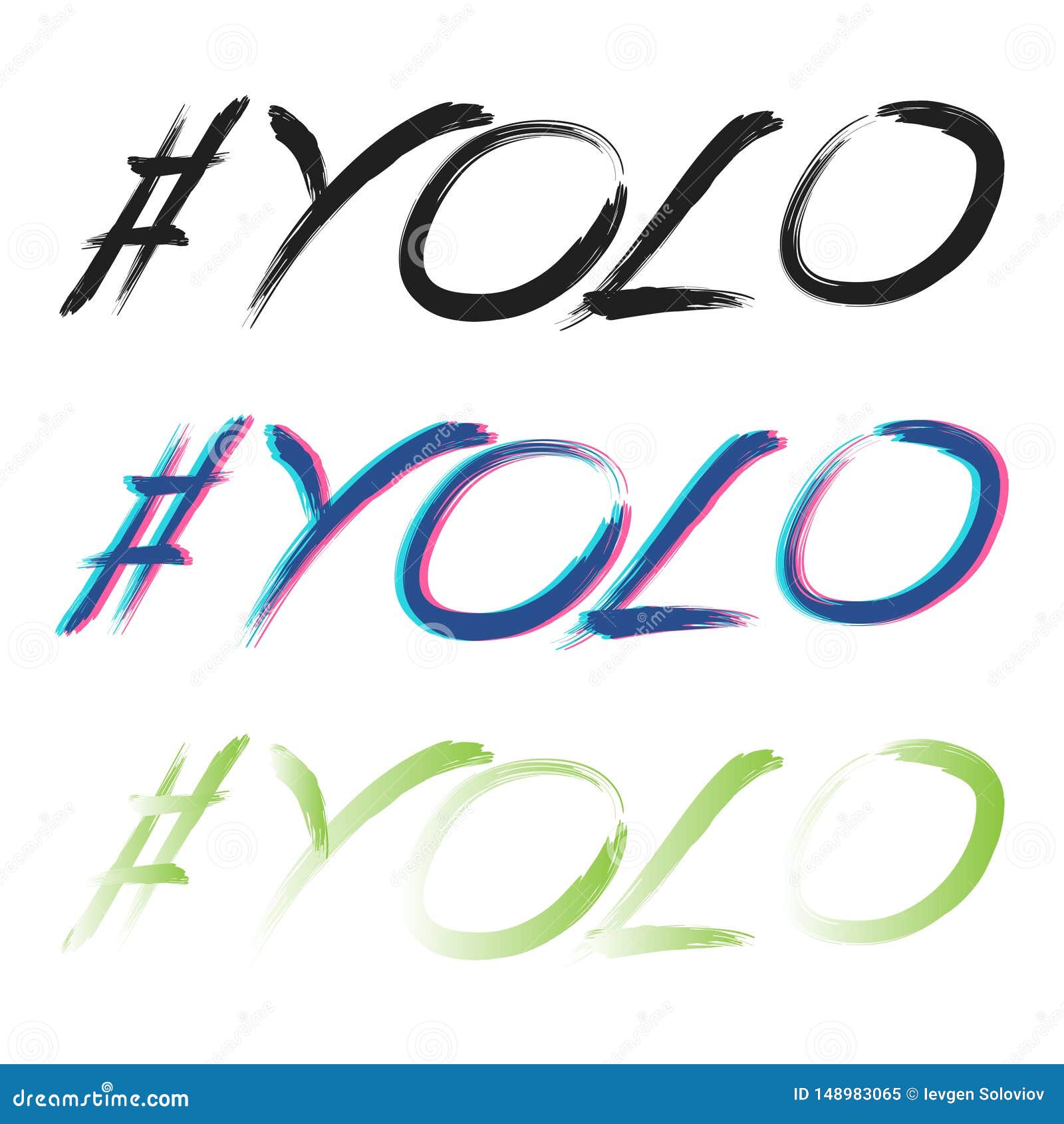 Yolo set text stock vector. Illustration of concept - 148983065