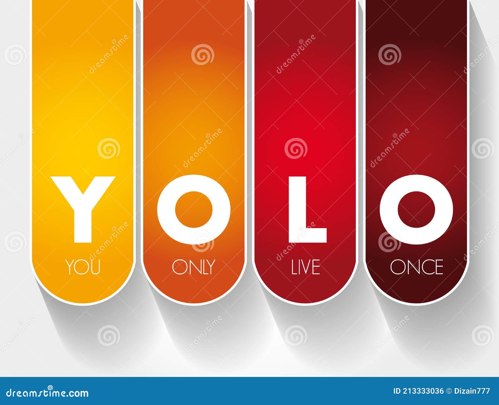 YOLO - You only Live Once Acronym, Concept Background Stock Photo ...