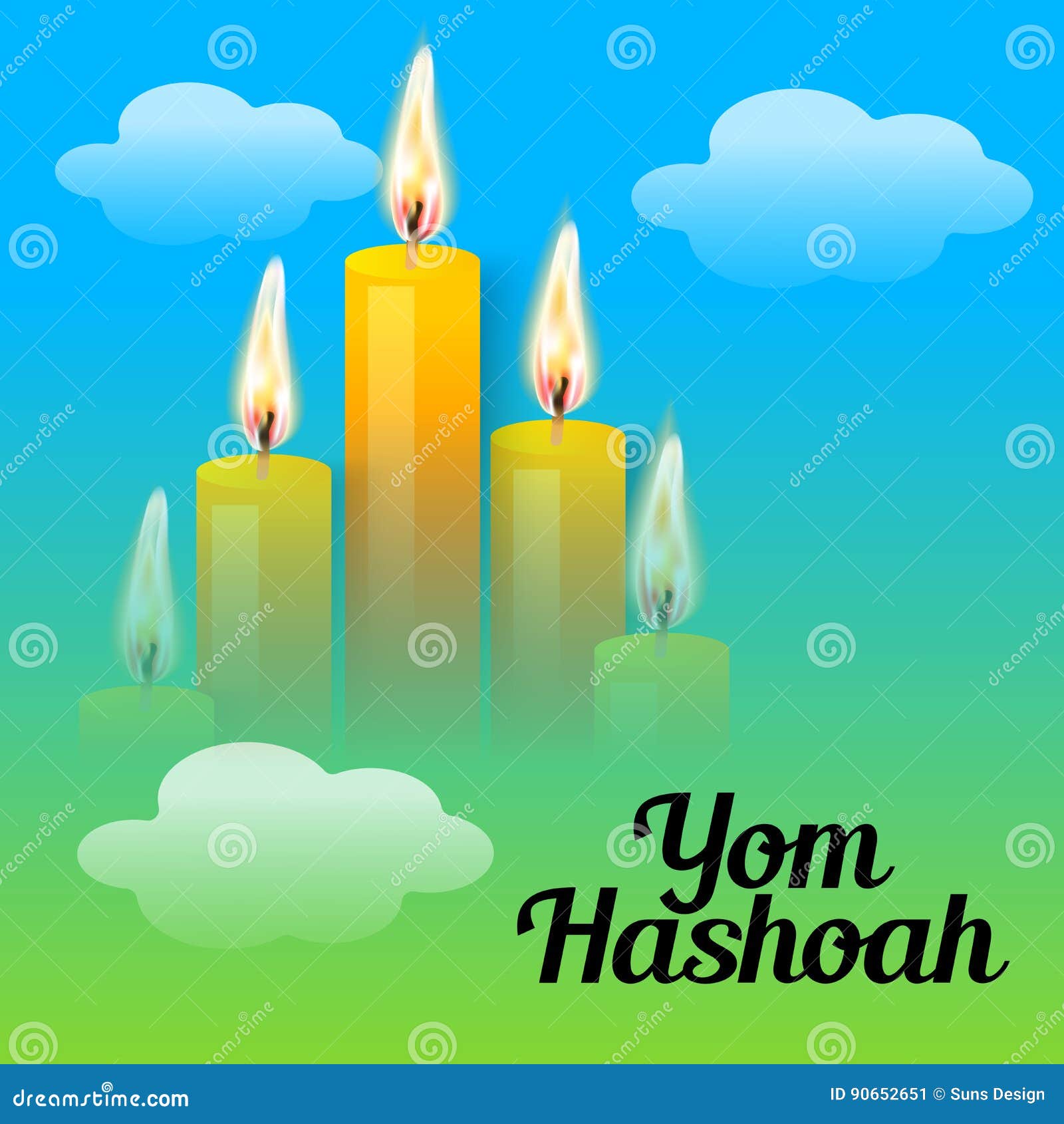 Yom Hashoah. stock illustration. Illustration of jewish - 90652651
