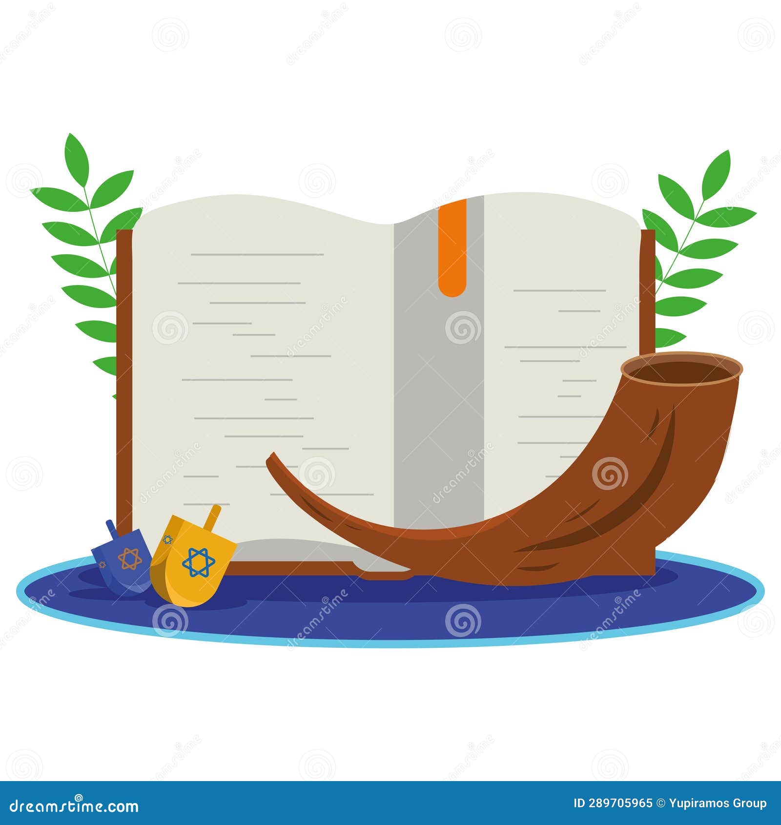 Yom Kippur Illustration With Horn Stock Illustration Illustration Of