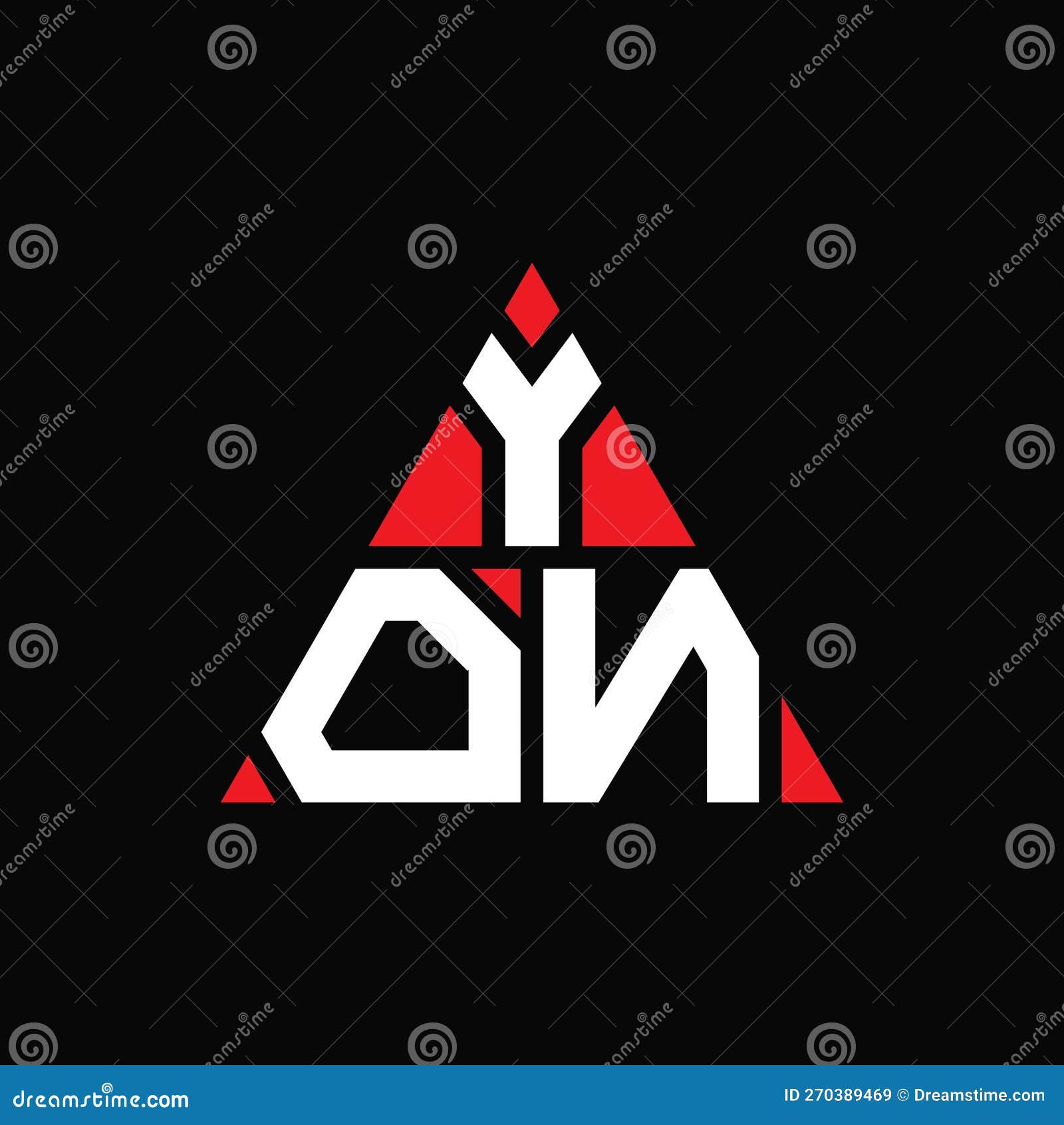 YON Triangle Letter Logo Design with Triangle Shape. YON Triangle Logo ...