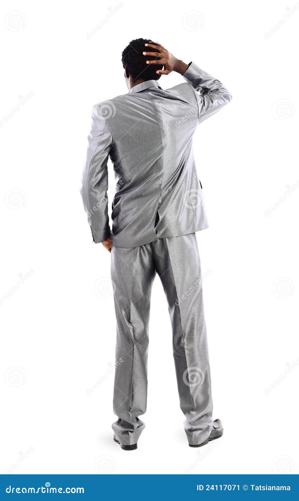 Yong Business Man from the Back, Isolated Stock Image - Image of people ...