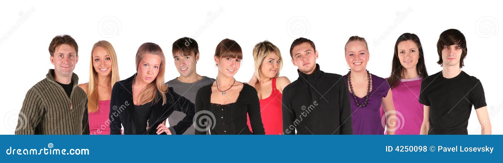 Yong people group faces stock photo. Image of line, happy - 4250098