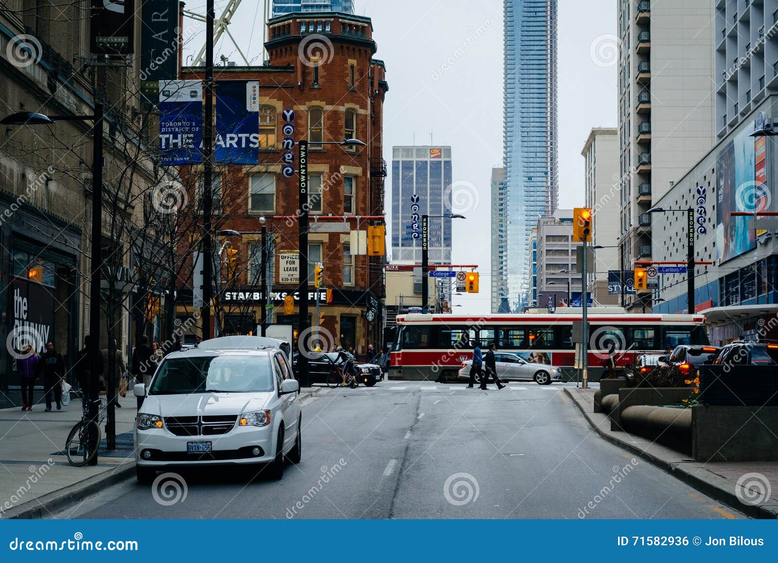 Yonge Street, in Downtown Toronto, Ontario. Editorial Photo - Image of ...