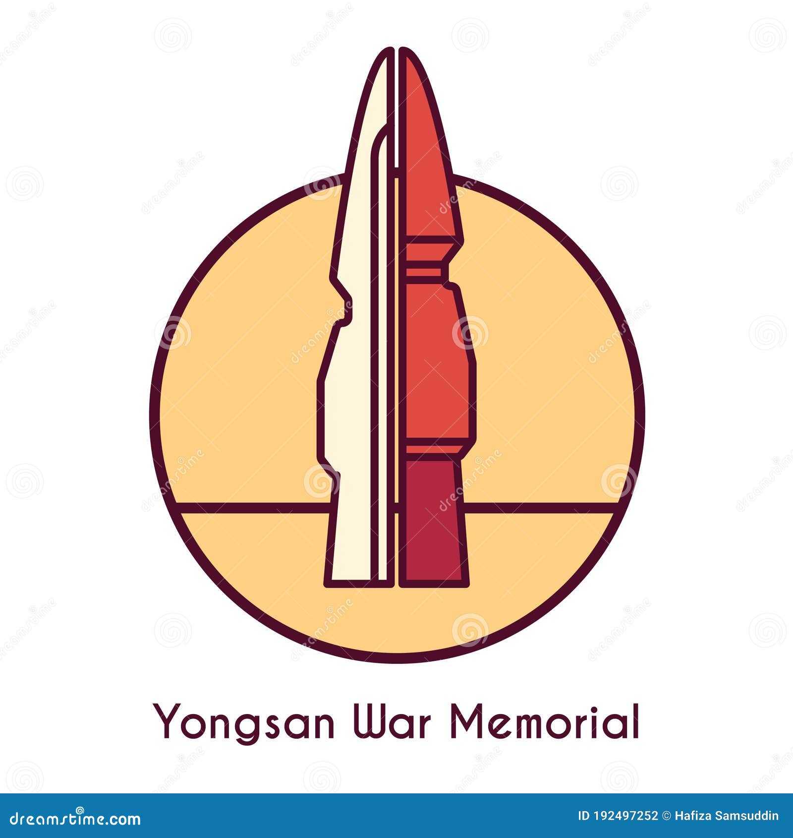 Yongsan War Memorial. Vector Illustration Decorative Design Stock ...