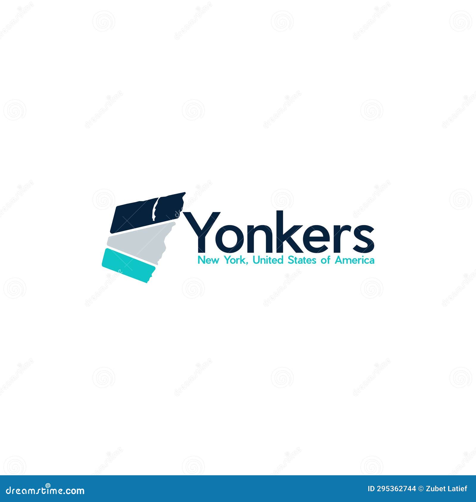 Yonkers City Map Modern Simple Logo Stock Vector - Illustration of ...
