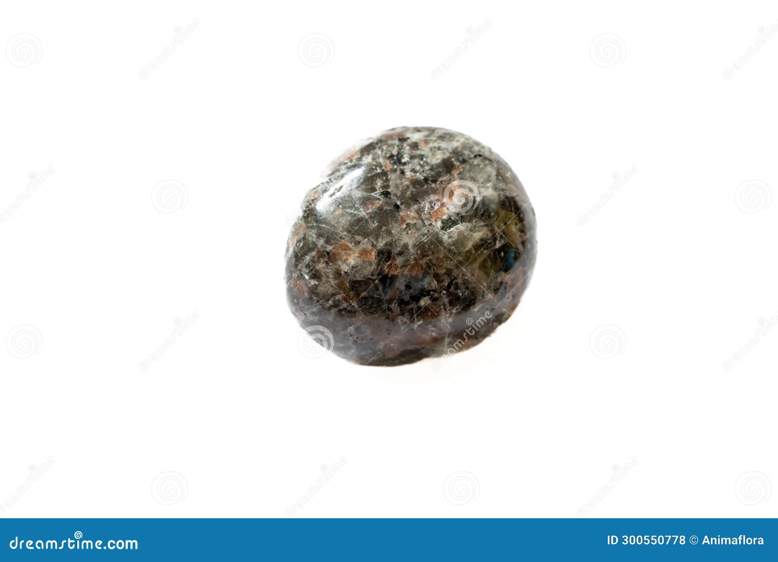 Yooperlite Gemstone on a White Background Stock Photo - Image of heal ...