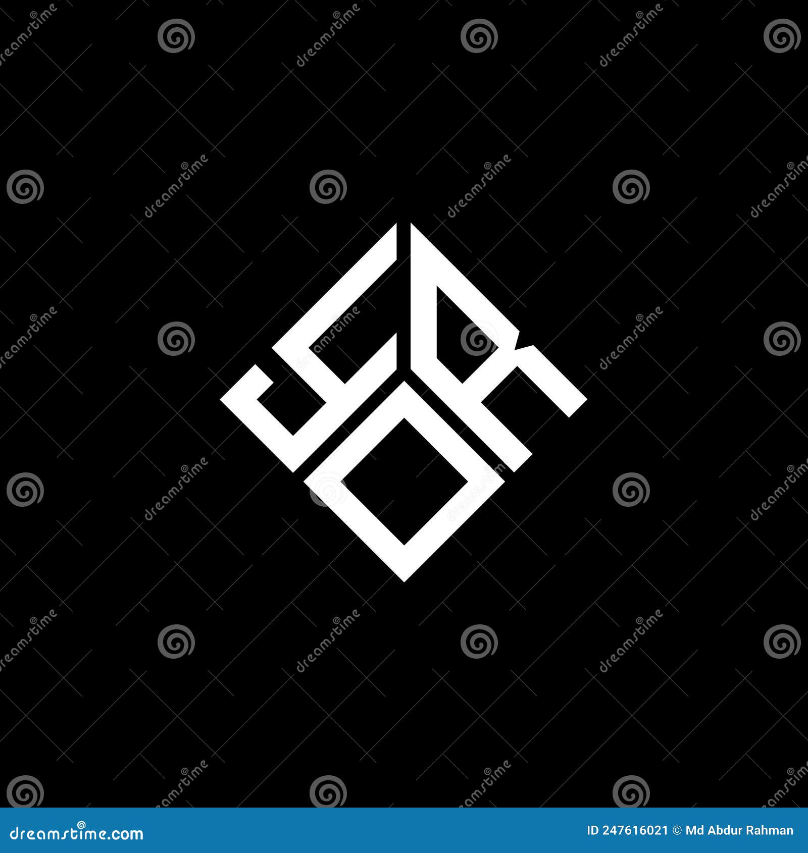 YOR Letter Logo Design on Black Background. YOR Creative Initials ...