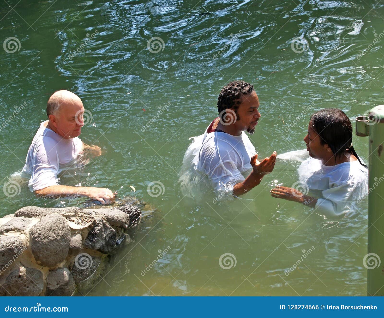 YORDANIT, ISRAEL. Pilgrims Make Ablution in Holy Waters of the Jordan ...