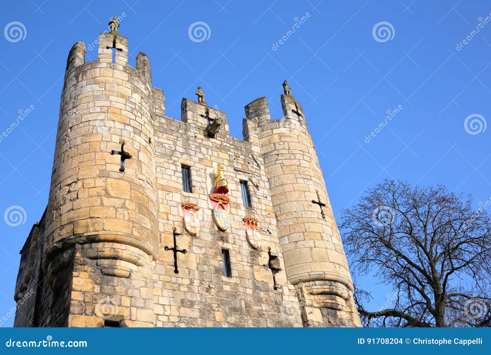 YORK, ENGLAND: the Entrance Gate at Micklegate Bar Stock Photo - Image ...