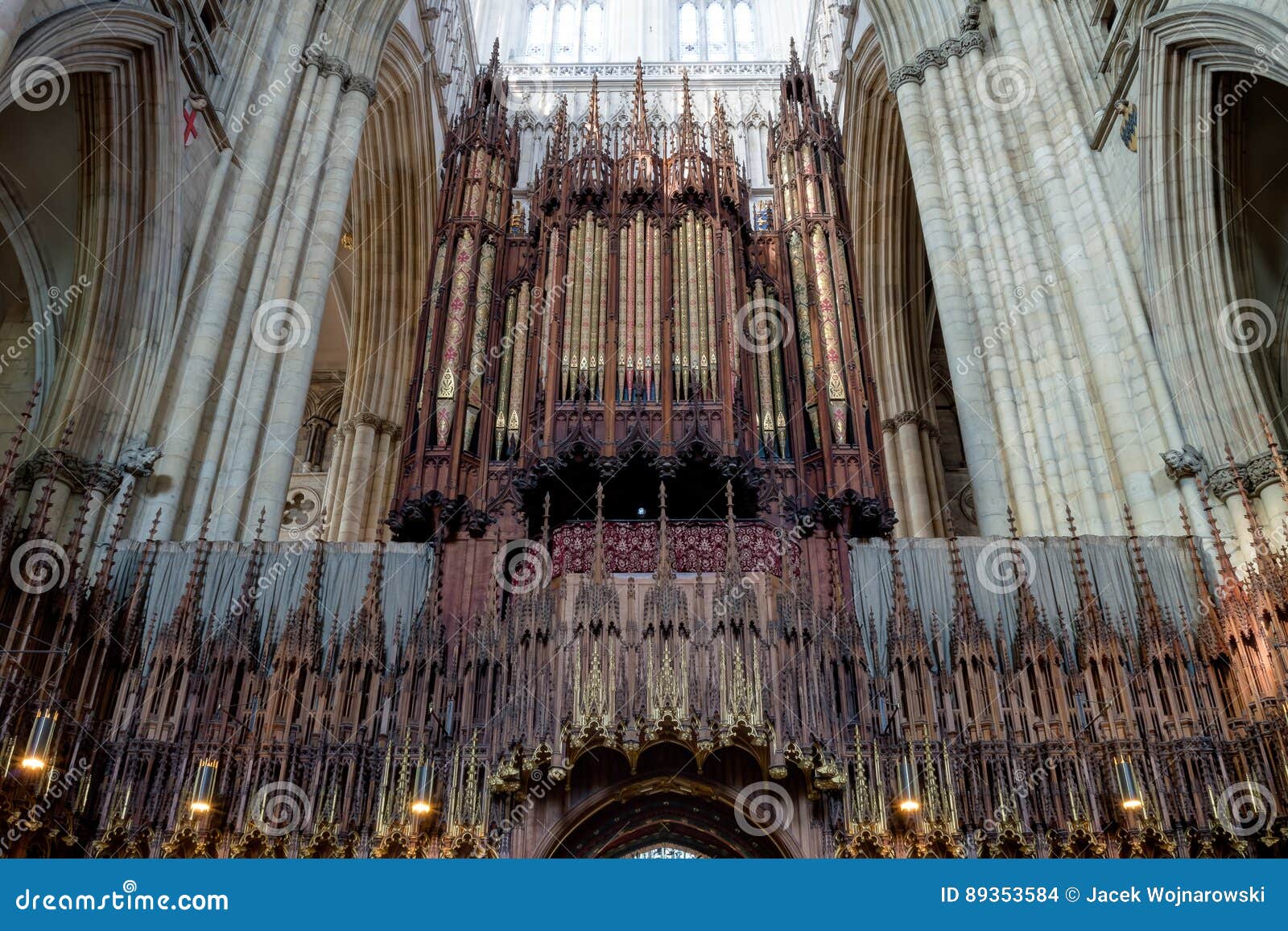 York Minster Organ editorial stock image. Image of view - 89353584