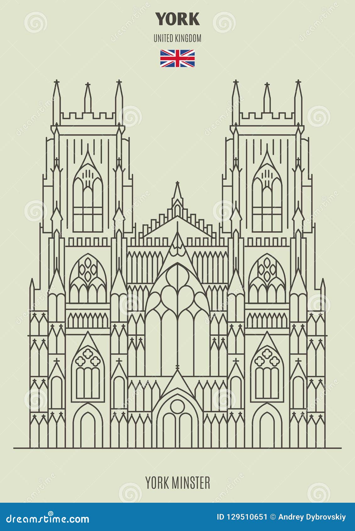 York Minster In York, UK. Architectural Symbols Of European Cities ...