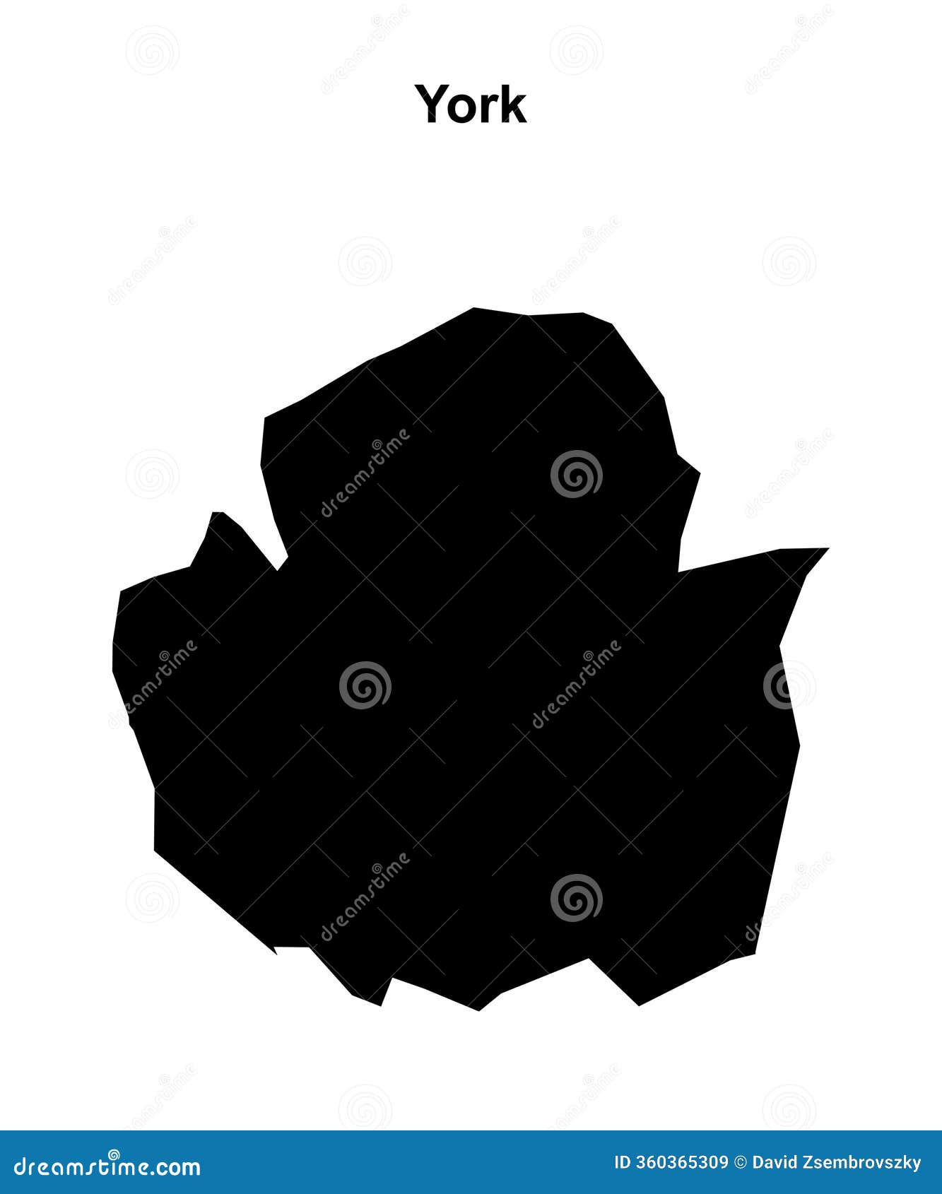 York outline map stock illustration. Illustration of england - 360365309