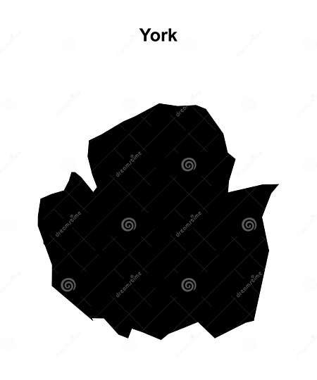 York outline map stock illustration. Illustration of england - 360365309
