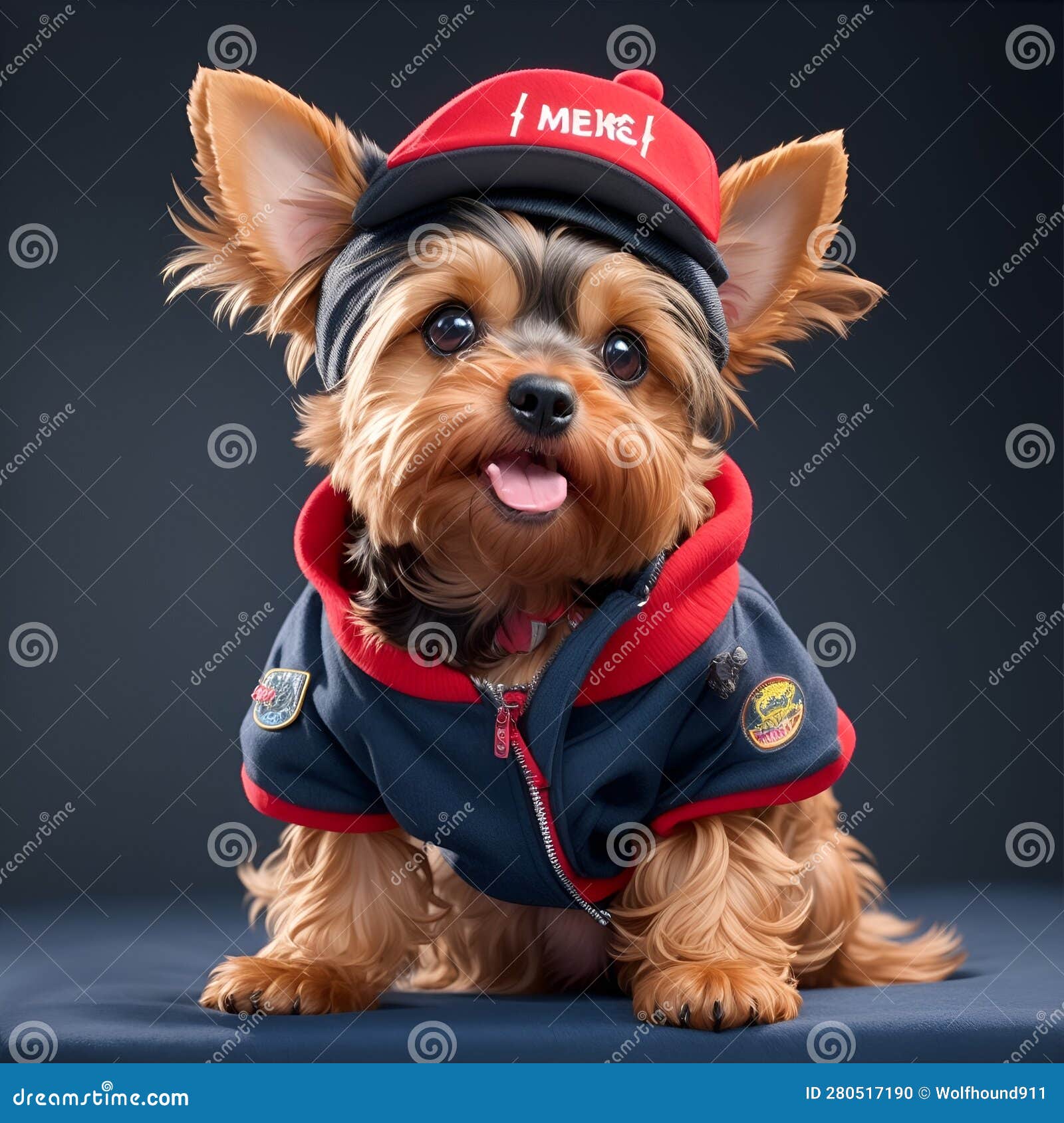 Yorkie Dog Like a Model. Generative AI. Stock Photo - Image of young ...