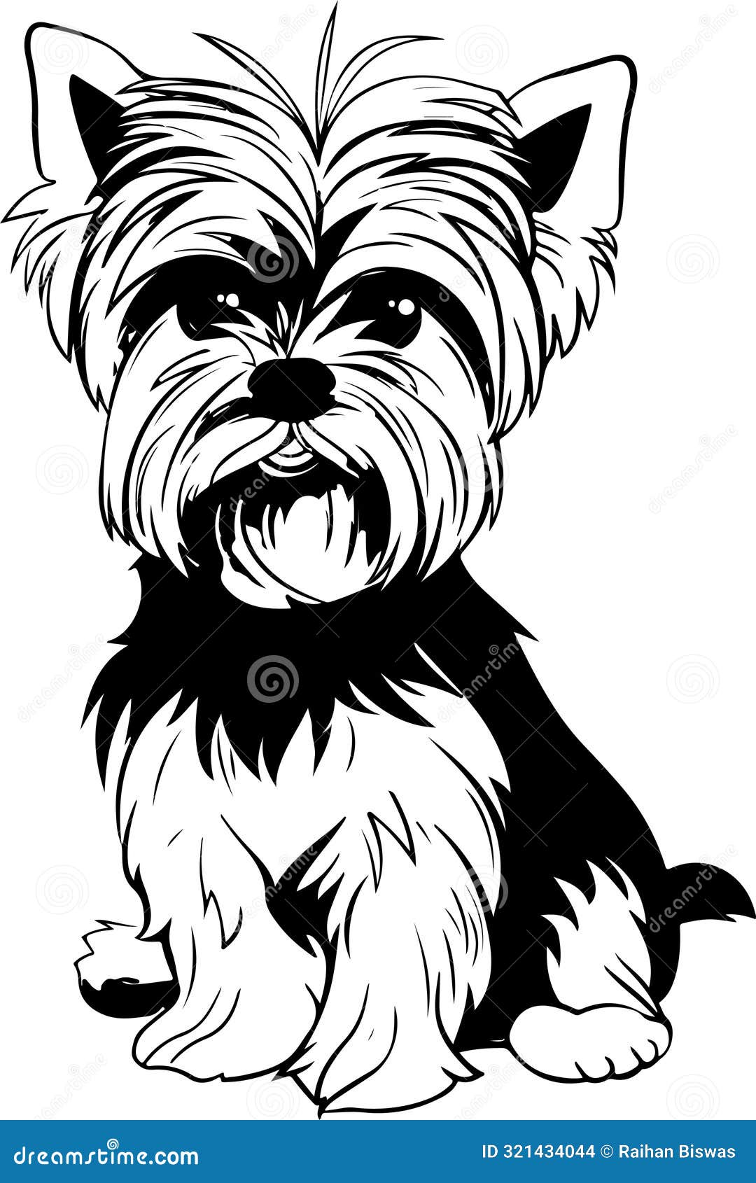 Yorkie Dog Vector Silhouette Stock Vector - Illustration of logo ...