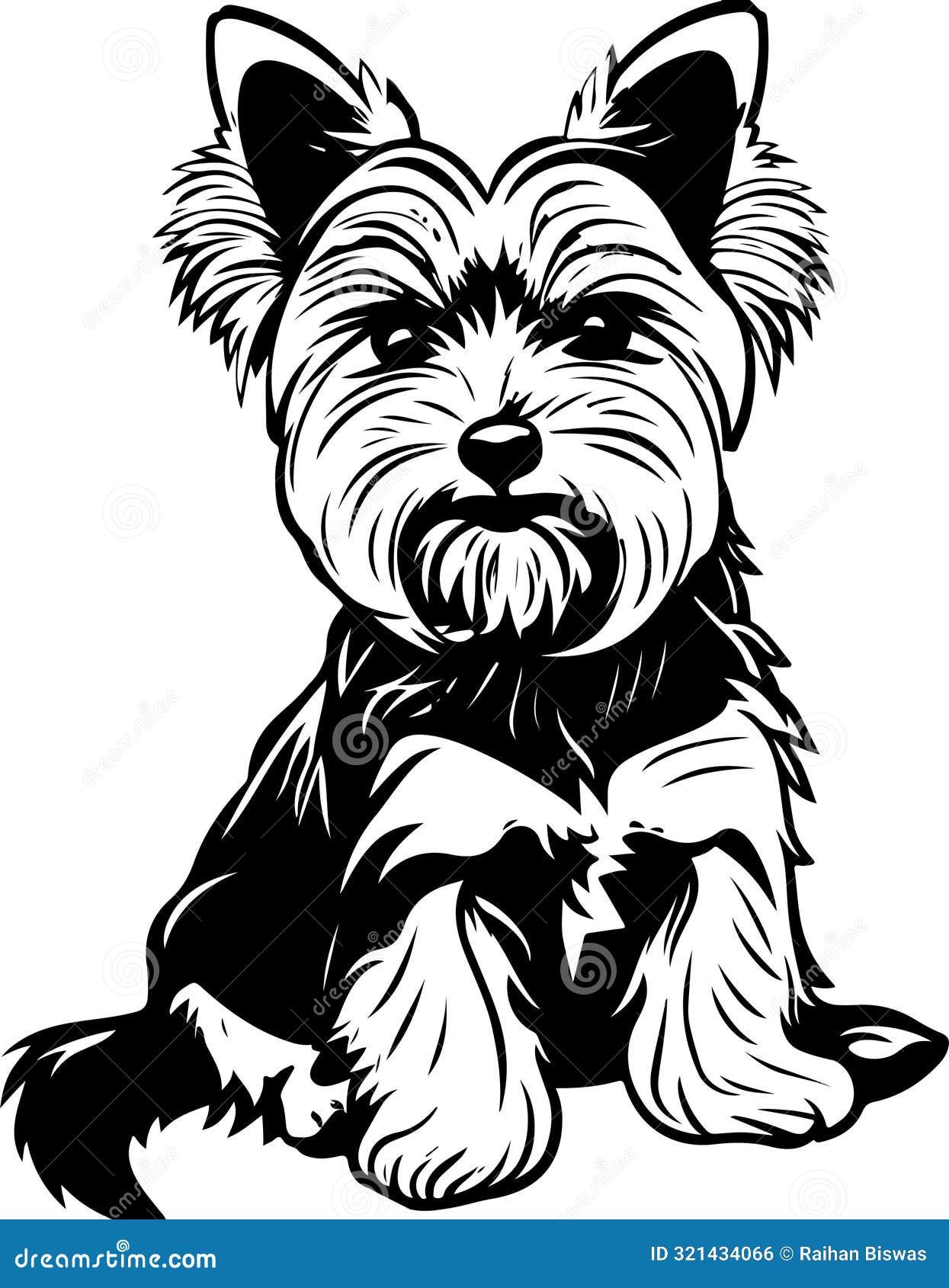 Yorkie Dog Vector Silhouette Stock Vector - Illustration of logo ...