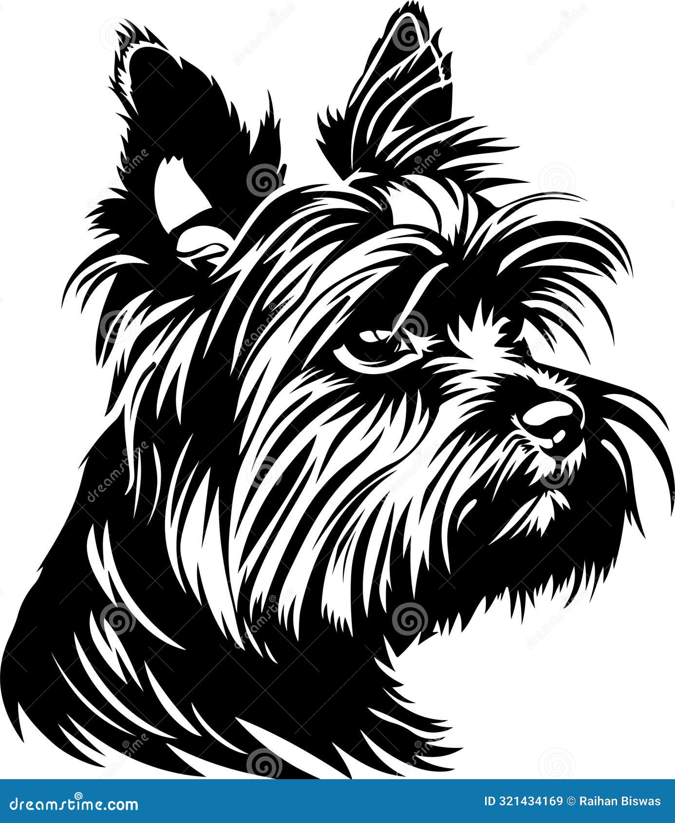 Yorkie Dog Vector Silhouette Stock Vector - Illustration of logo, icon ...