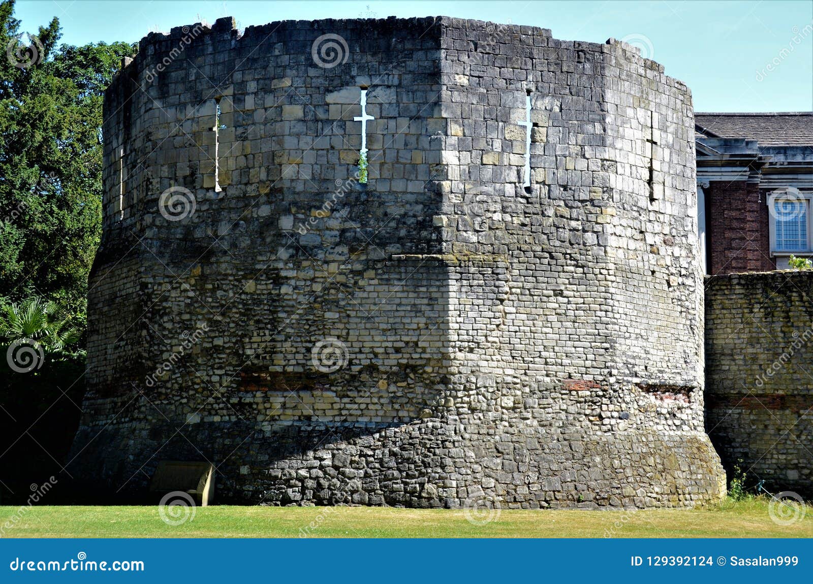 Yorkshire Landmarks - Ruined Medieval Building Stock Photo - Image of ...