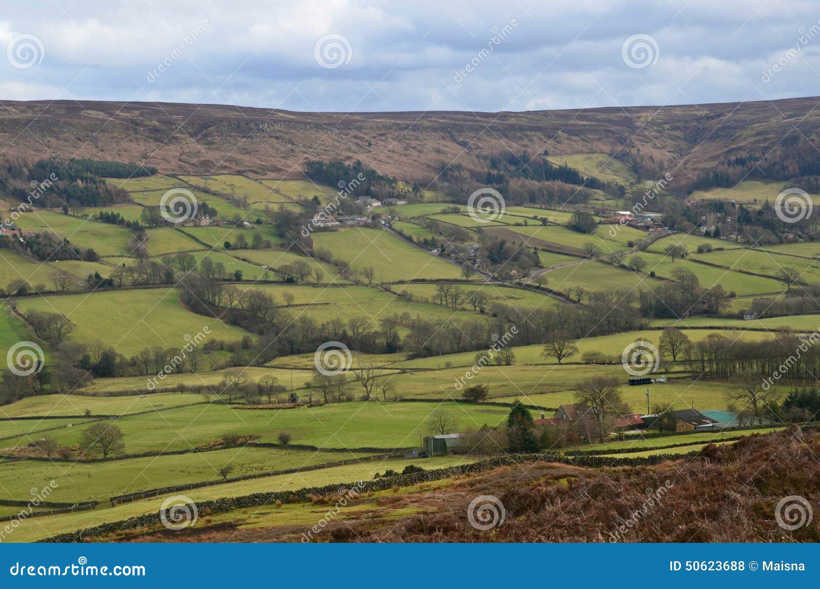 Yorkshire Moors stock photo. Image of scenery, farm, uplands - 50623688
