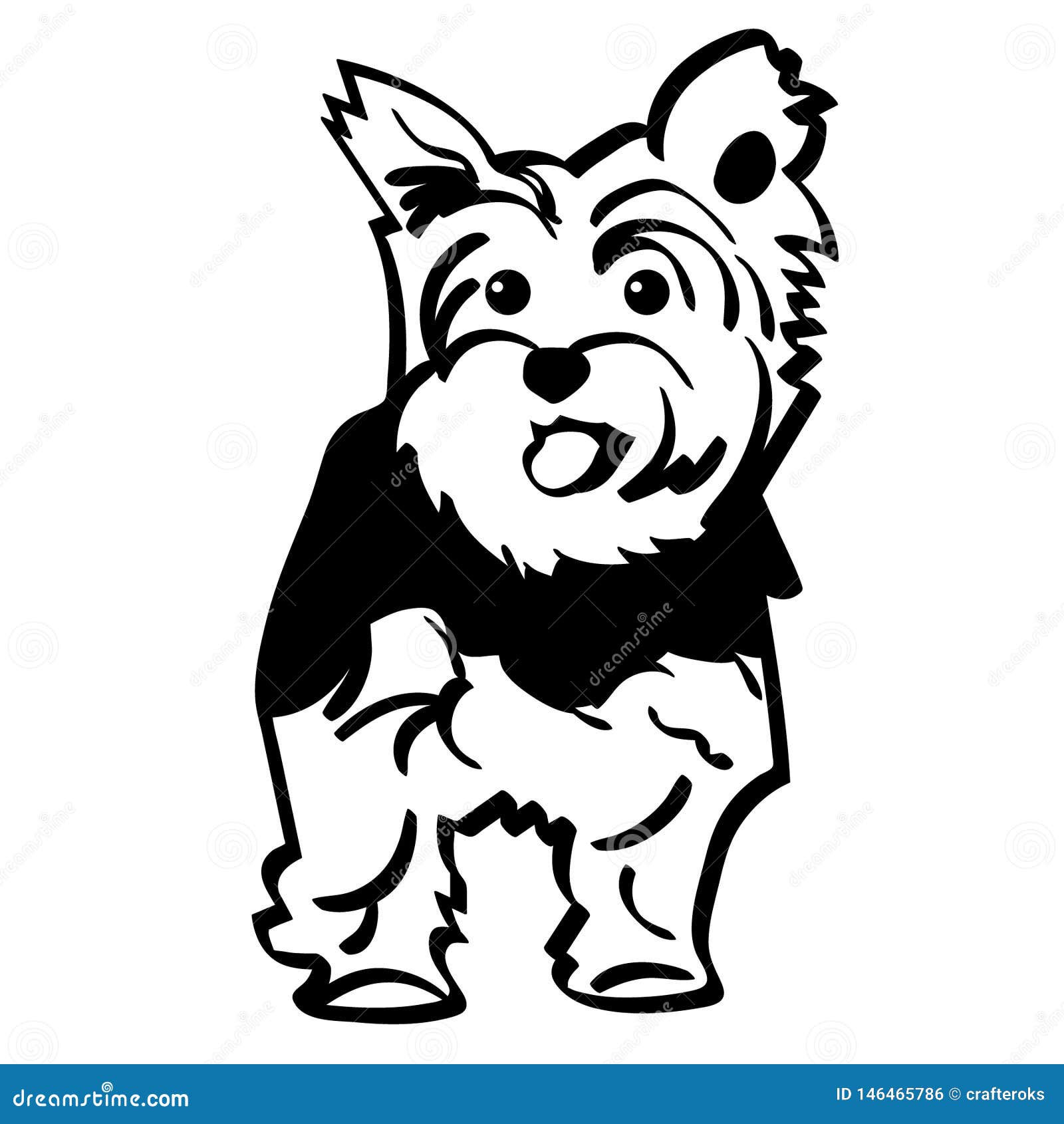 Yorkshire Terrier Vector, Eps, Logo, Icon, Silhouette Illustration by ...