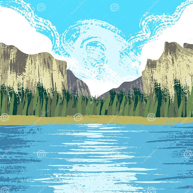Yosemite National Park Stock Vector Illustration Of Sunrise 85842660