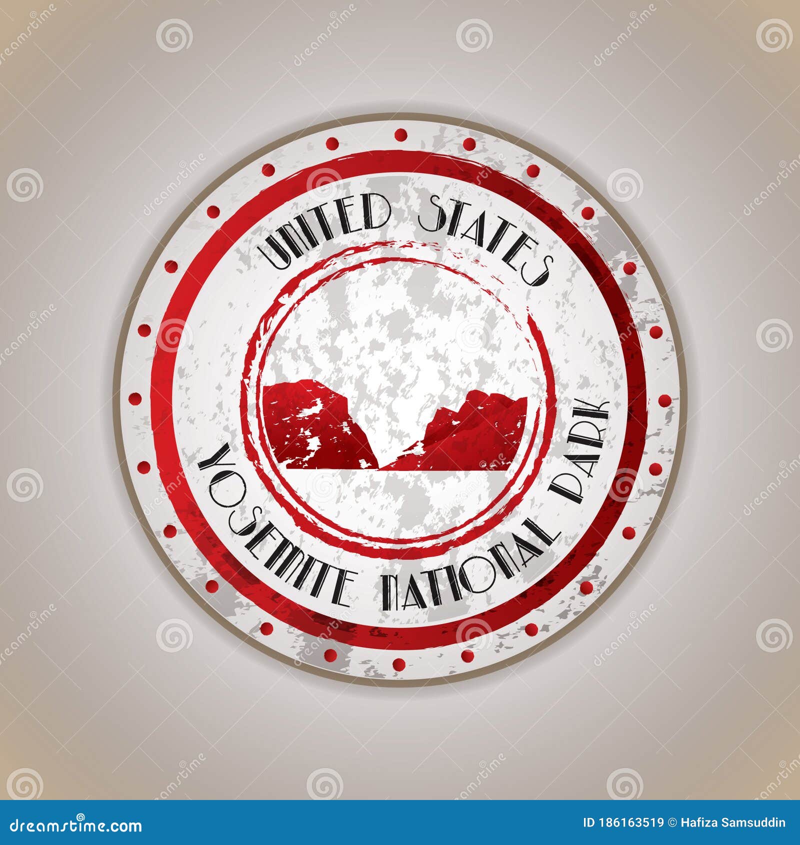 Yosemite National Park Vector Illustration Decorative Design Stock