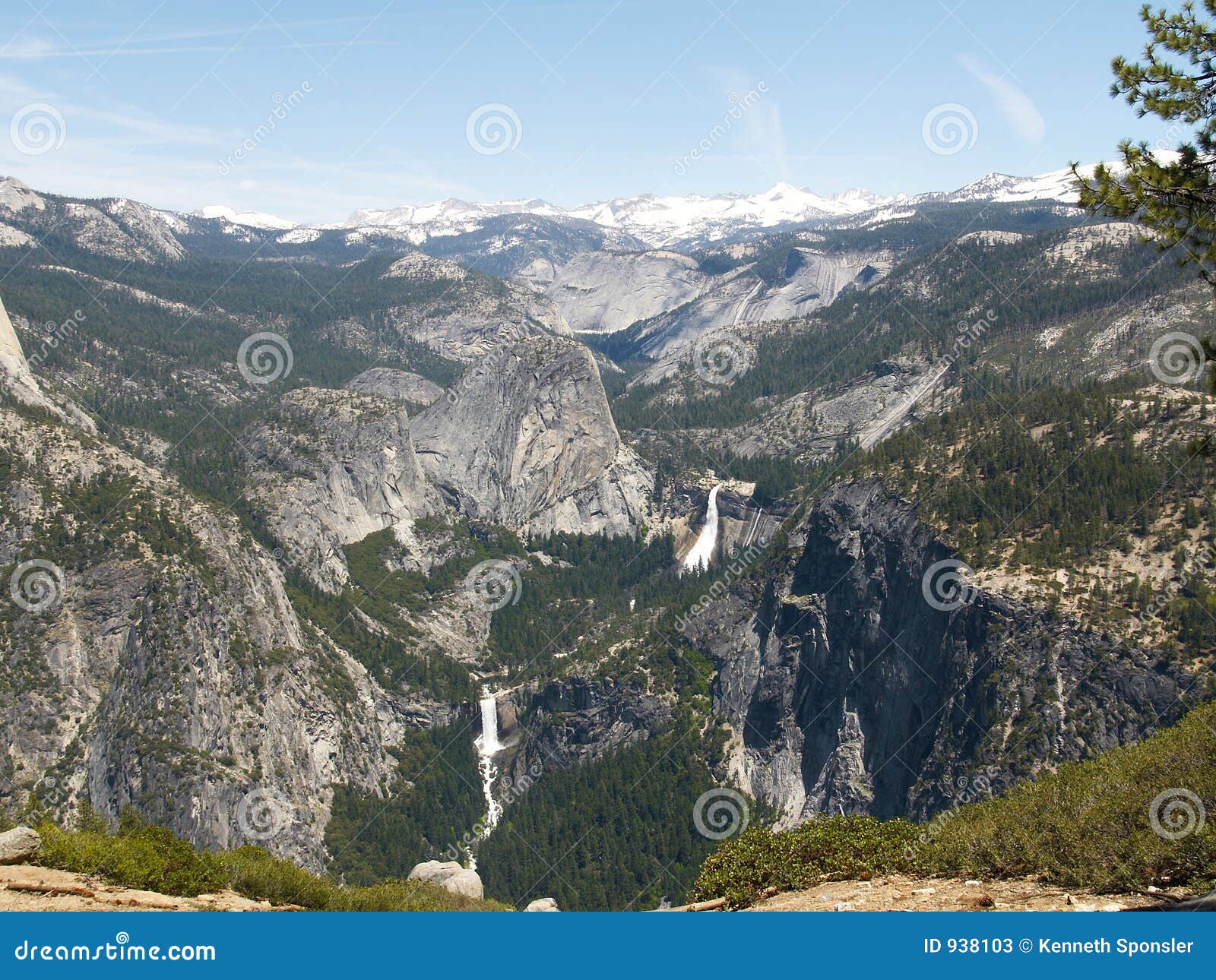 Yosemite: Nevada & Vernal Falls Stock Image - Image of falls, stone: 938103