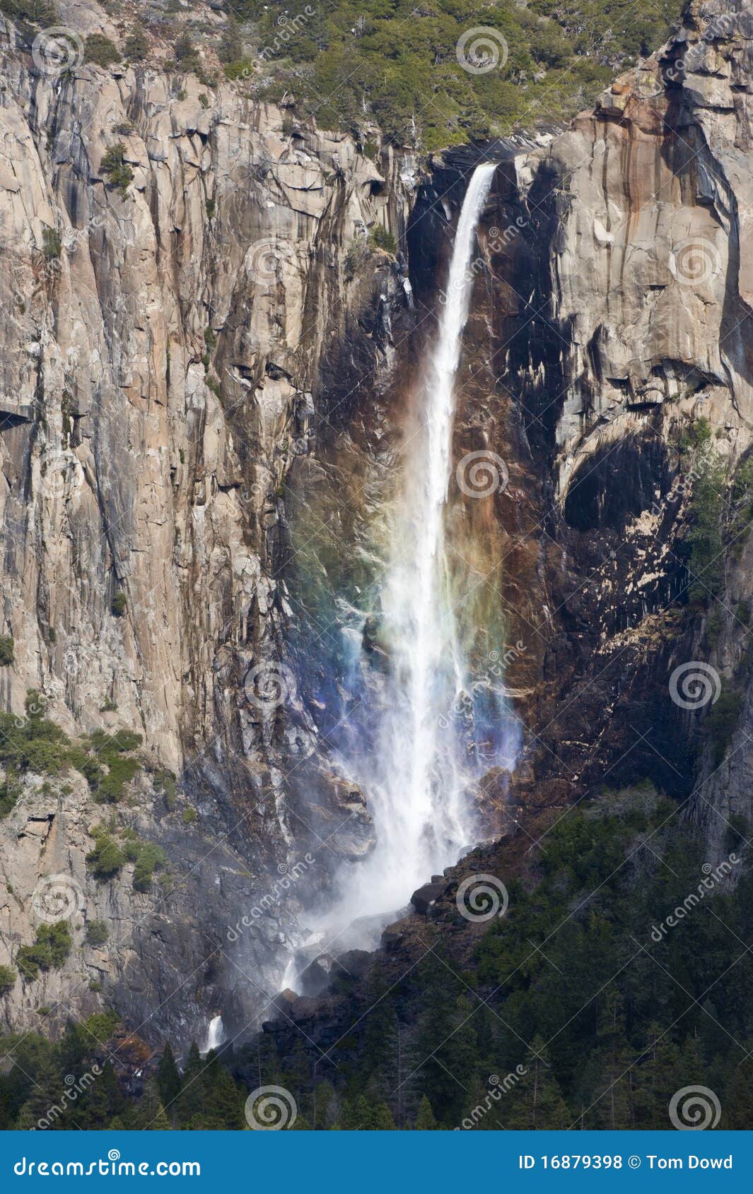 Yosemite Rainbow Waterfall stock photo. Image of blue - 16879398