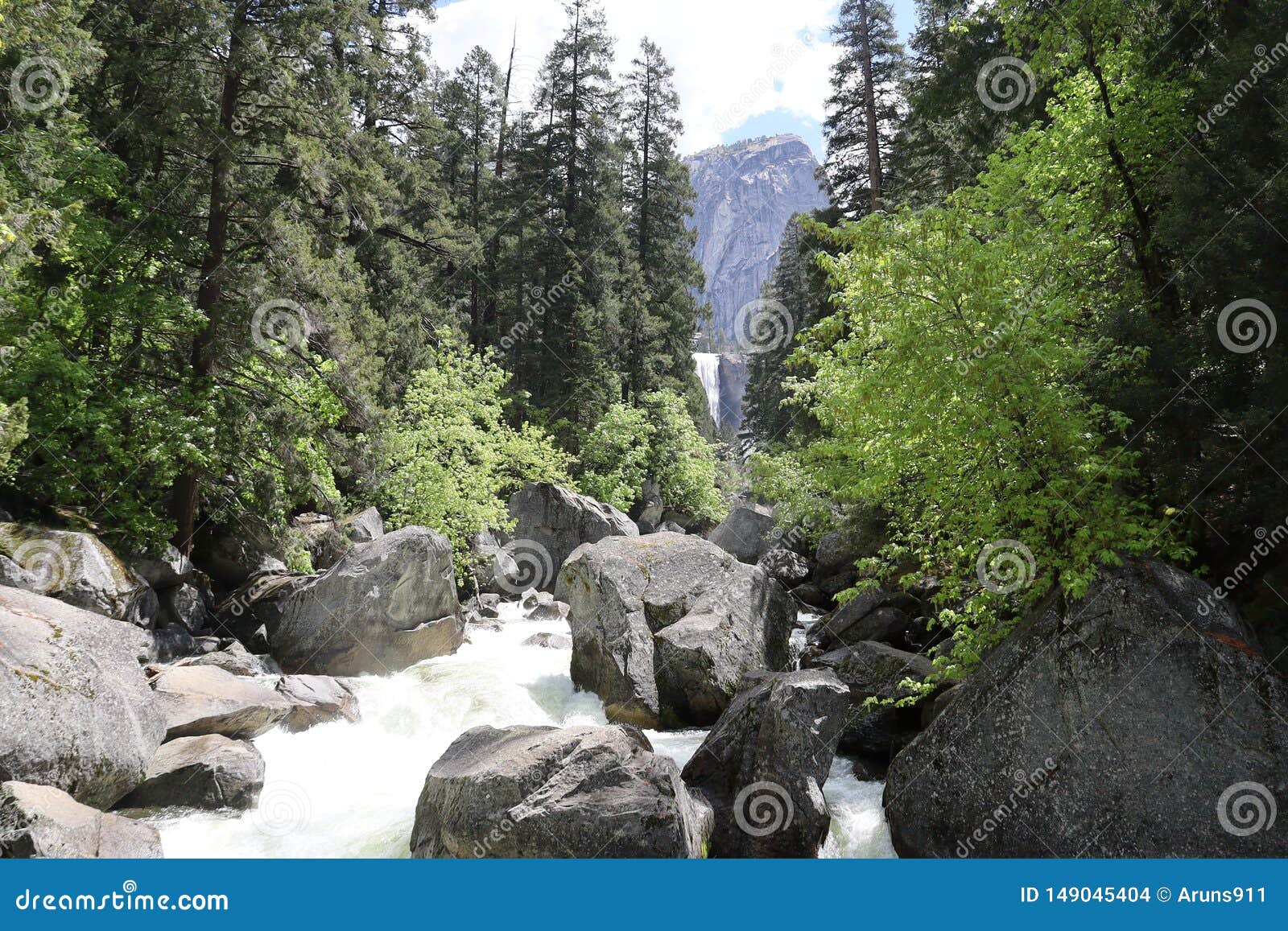 Yosemite in Spring stock photo. Image of waterfalls - 149045404