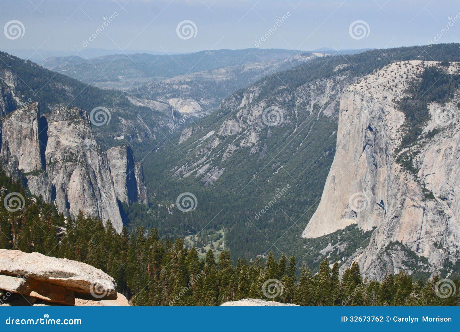 Yosemite Valley from Sentinel Dome Stock Photo - Image of valley ...