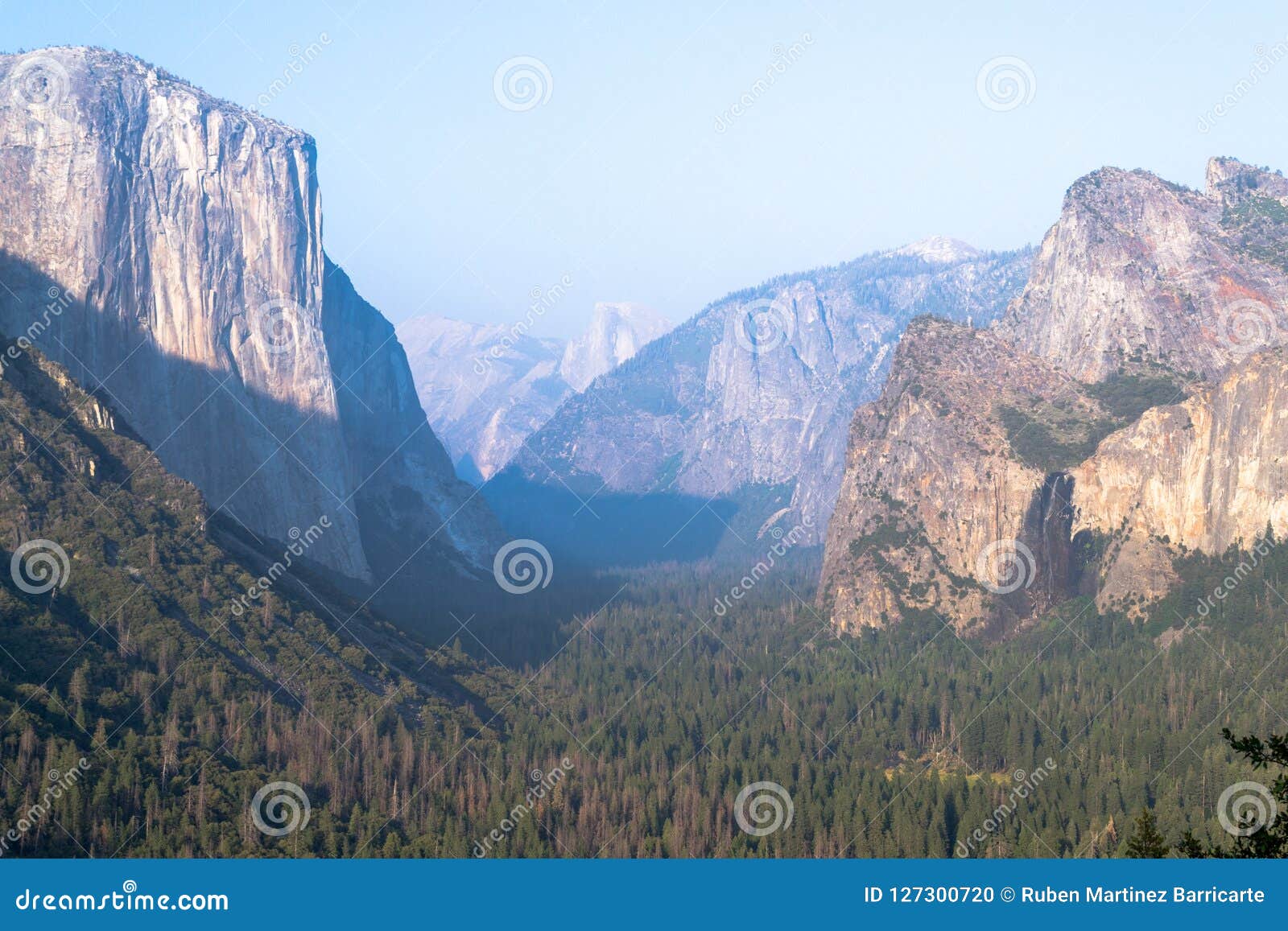 Yosemite Valley from Tunnel View Stock Photo - Image of central ...