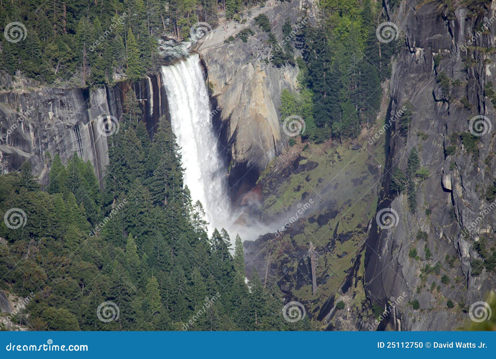 Yosemite Waterfall - Nevada Falls Stock Photo - Image of nevada ...